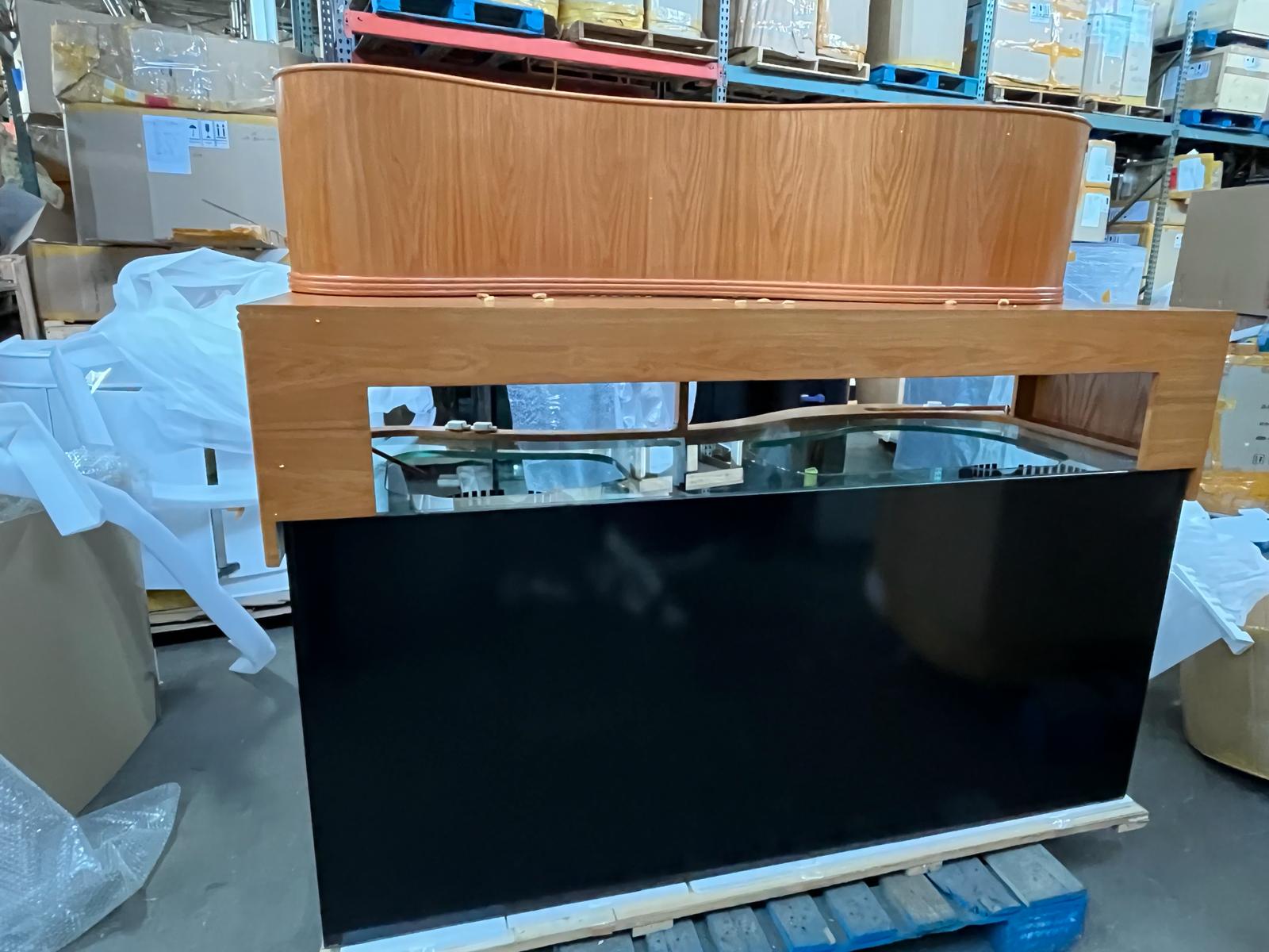 210g Glass Wave Reef-Ready Aquarium Set in Golden Oak – AQUA VIM