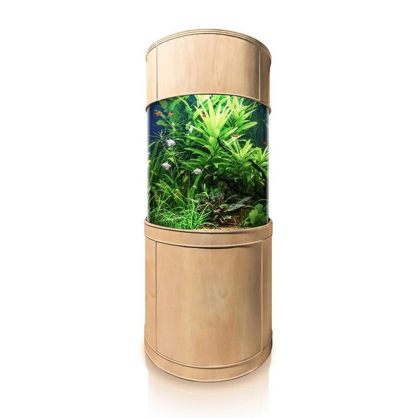 Large Glass Reef-Ready Full Cylinder Aquarium With Stand | AQUA VIM ...